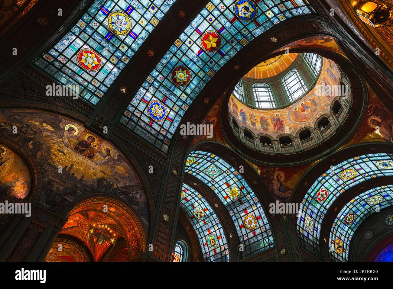 Kubinka, Moscow region, Russia - February 25, 2023: Stained glass ...