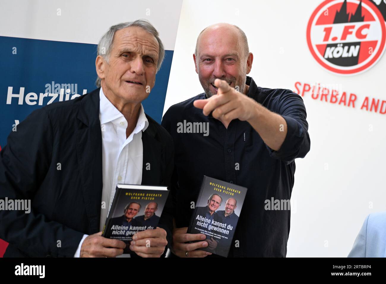 Cologne, Germany. 12th Sep, 2023. Wolfgang Overath (l), soccer legend ...