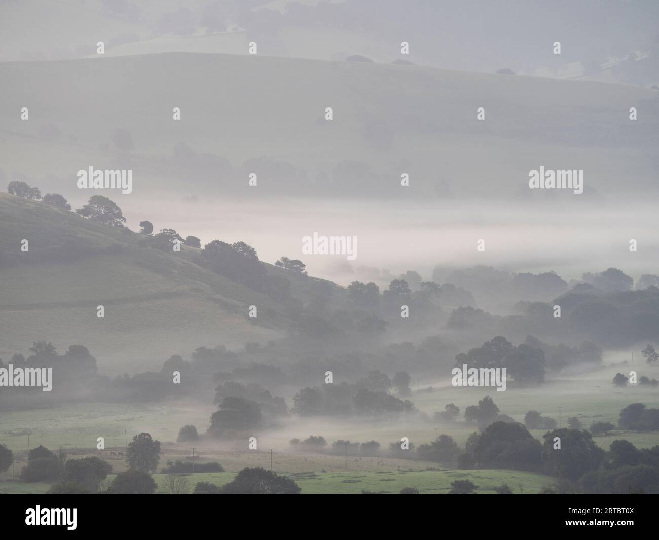 Scenery viewed from Stiperstones, a rocky quartzite ridge in South ...