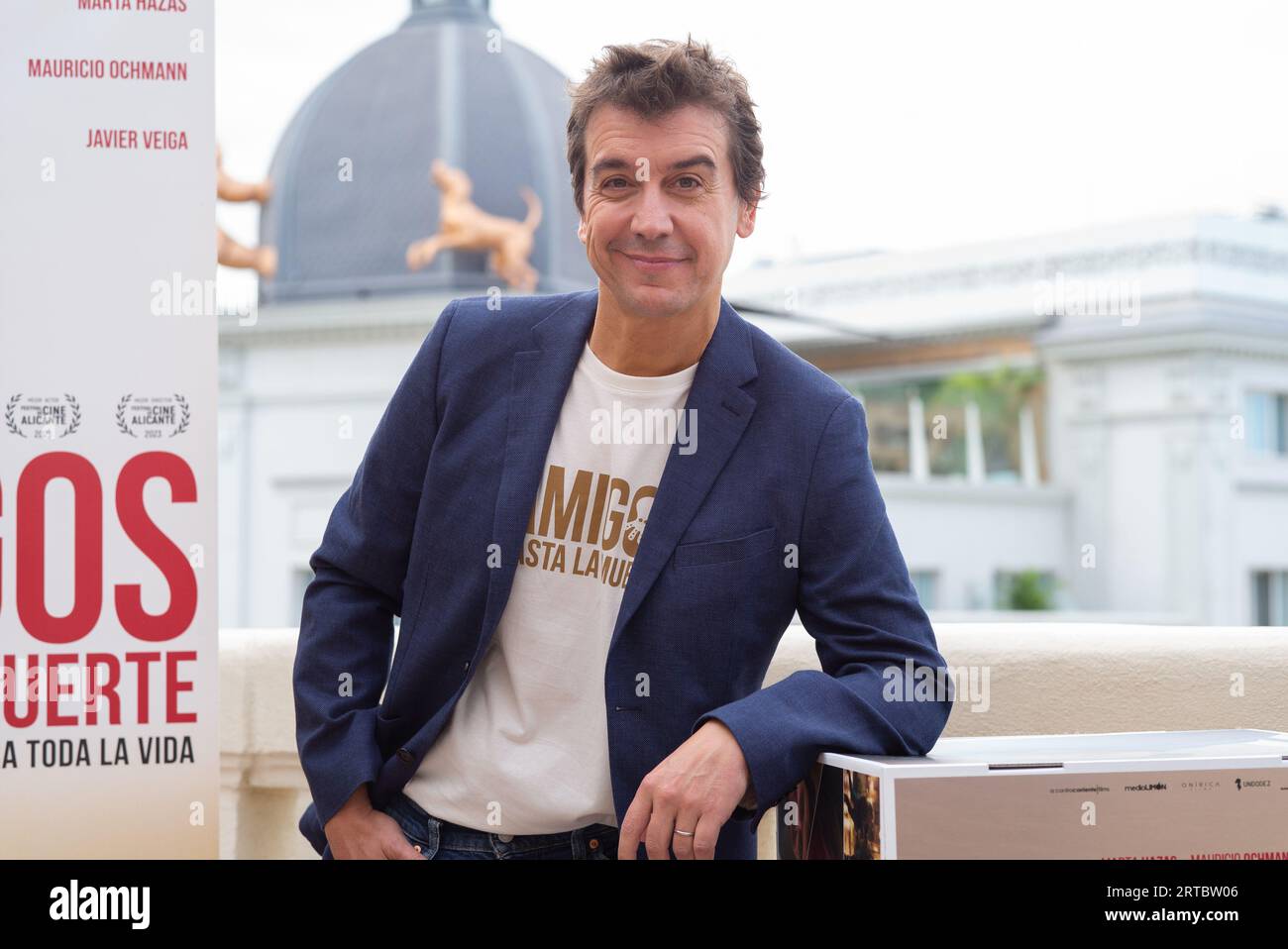 Javier Veiga attends the "Amigos Hasta La Muerte" photocall at INNSiDE ...