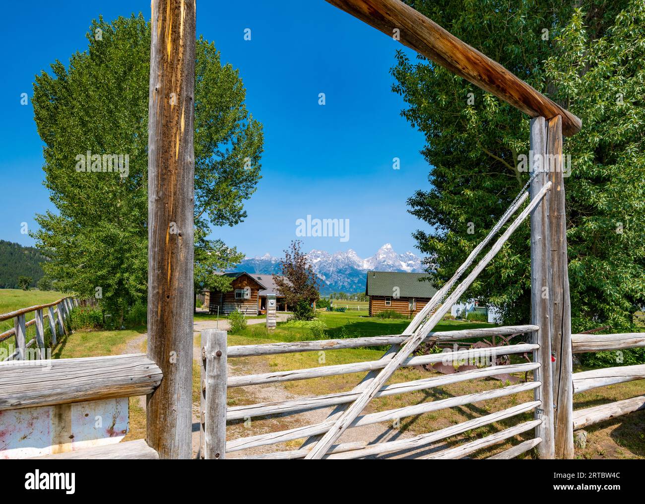 Mouton Family Farmhouse in Antelope Flats Stock Photo - Alamy