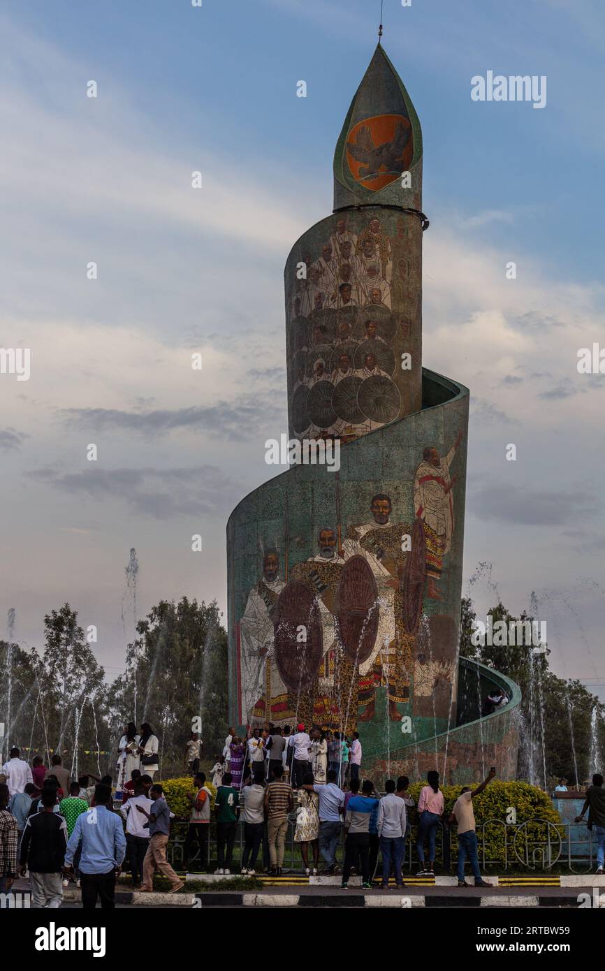 HAWASSA, ETHIOPIA - JANUARY 26, 2020: Monument to the Sidama People in ...