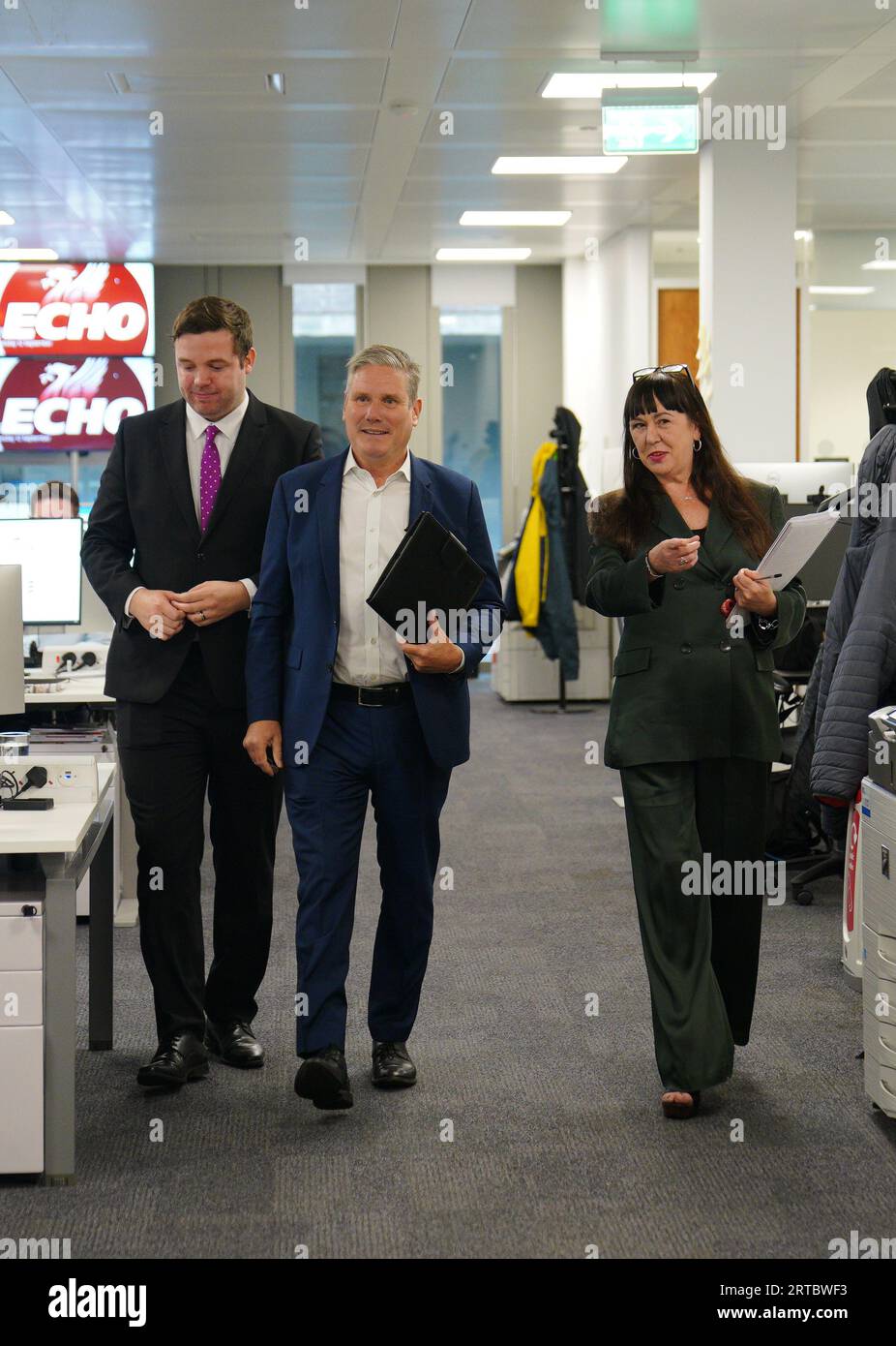 Labour leader Sir Keir Starmer, with Liverpool Echo Political Editor ...
