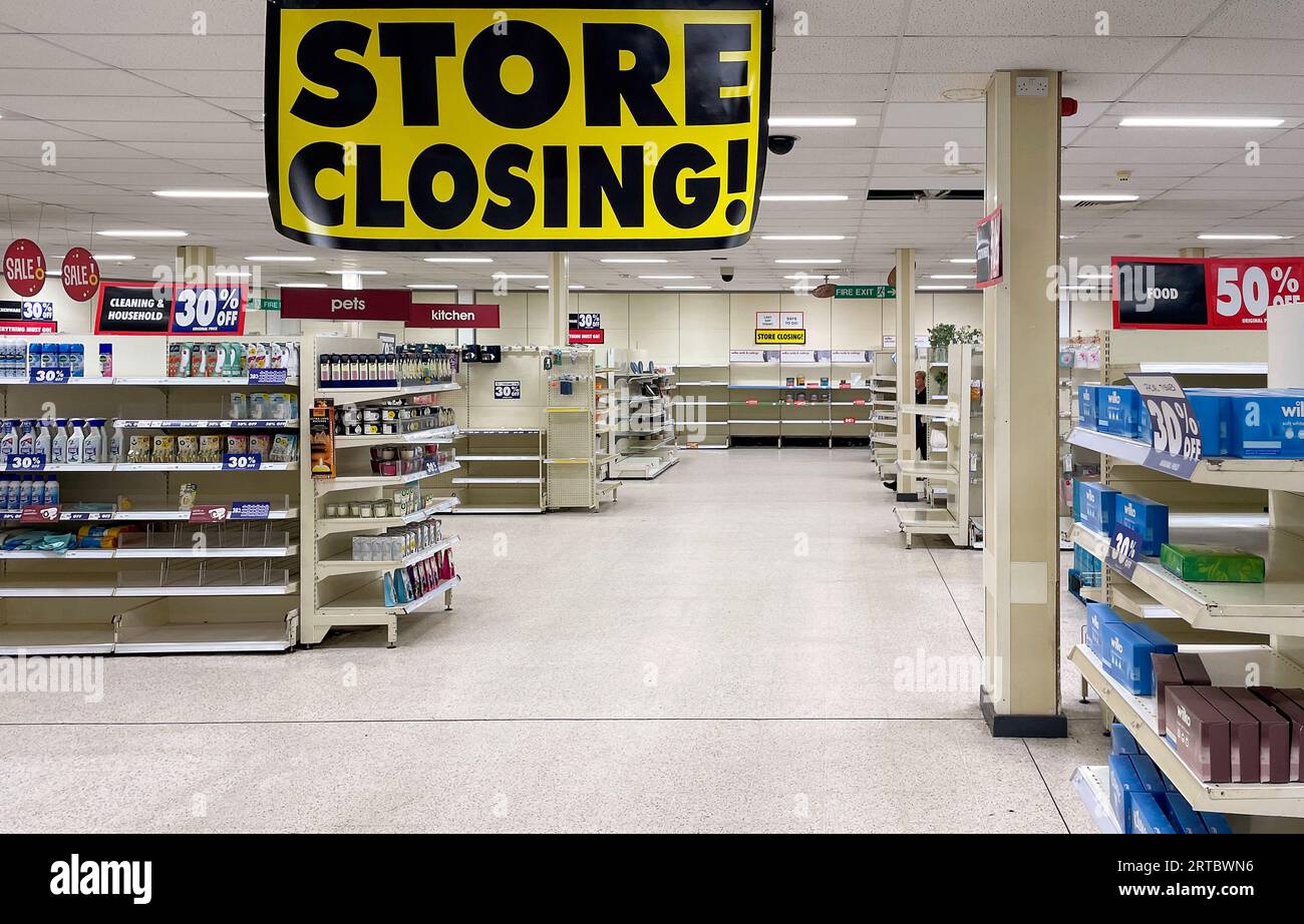 General view inside Wilko in Brownhills near Walsall, one of the first ...