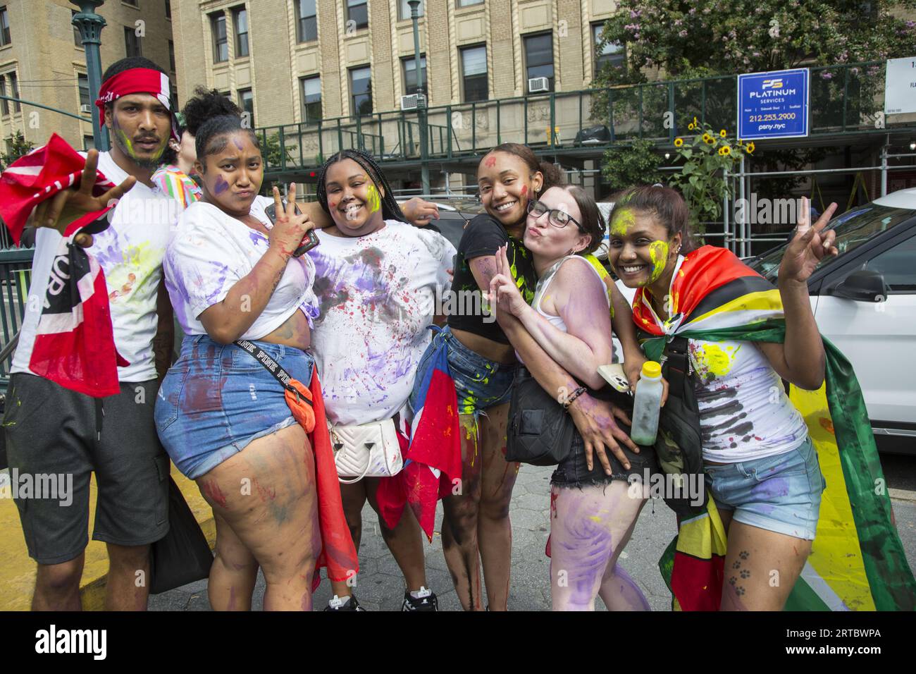 Spectators along Eastern Parkway at the annual West Indian Caribbean ...