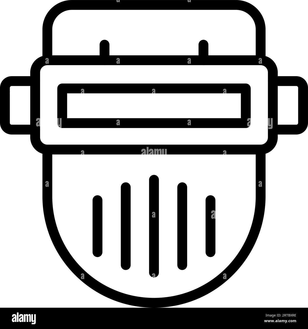 Line icon of protective welding mask as an editable outline for web ... Line icon of protective welding mask as an editable outline for web ...