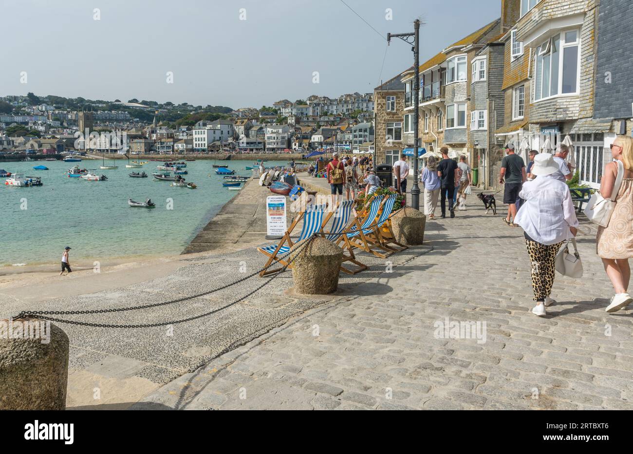 Sea front at St Ives in North Cornwall, UK. Taken on 7th September 2023 ...