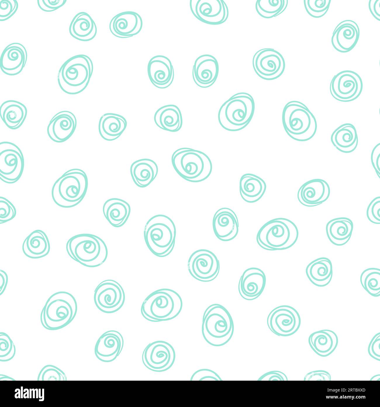 Hand drawn seamless pattern made of spiral circles Stock Vector Image ...