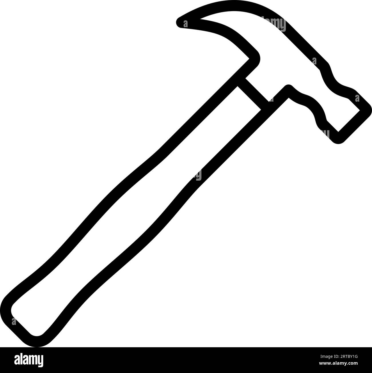 Carpenter hammer icon as a linear symbol for web design Stock Vector ...