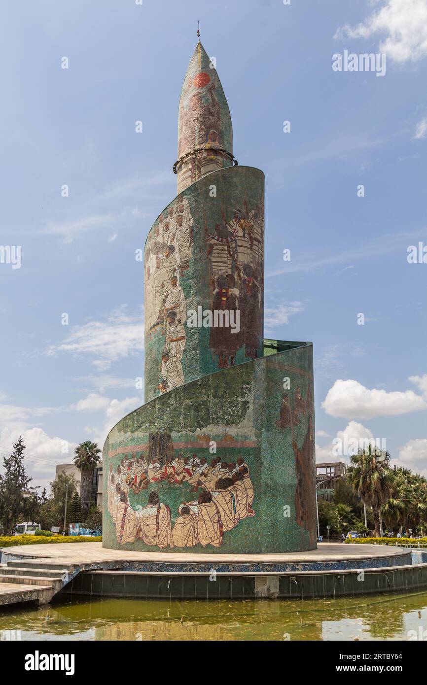 HAWASSA, ETHIOPIA - JANUARY 28, 2020: Monument to the Sidama People in ...