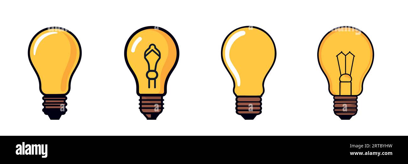 Light bulb icon.Lamp set, lamp icon. Idea sign. Vector illustration ...