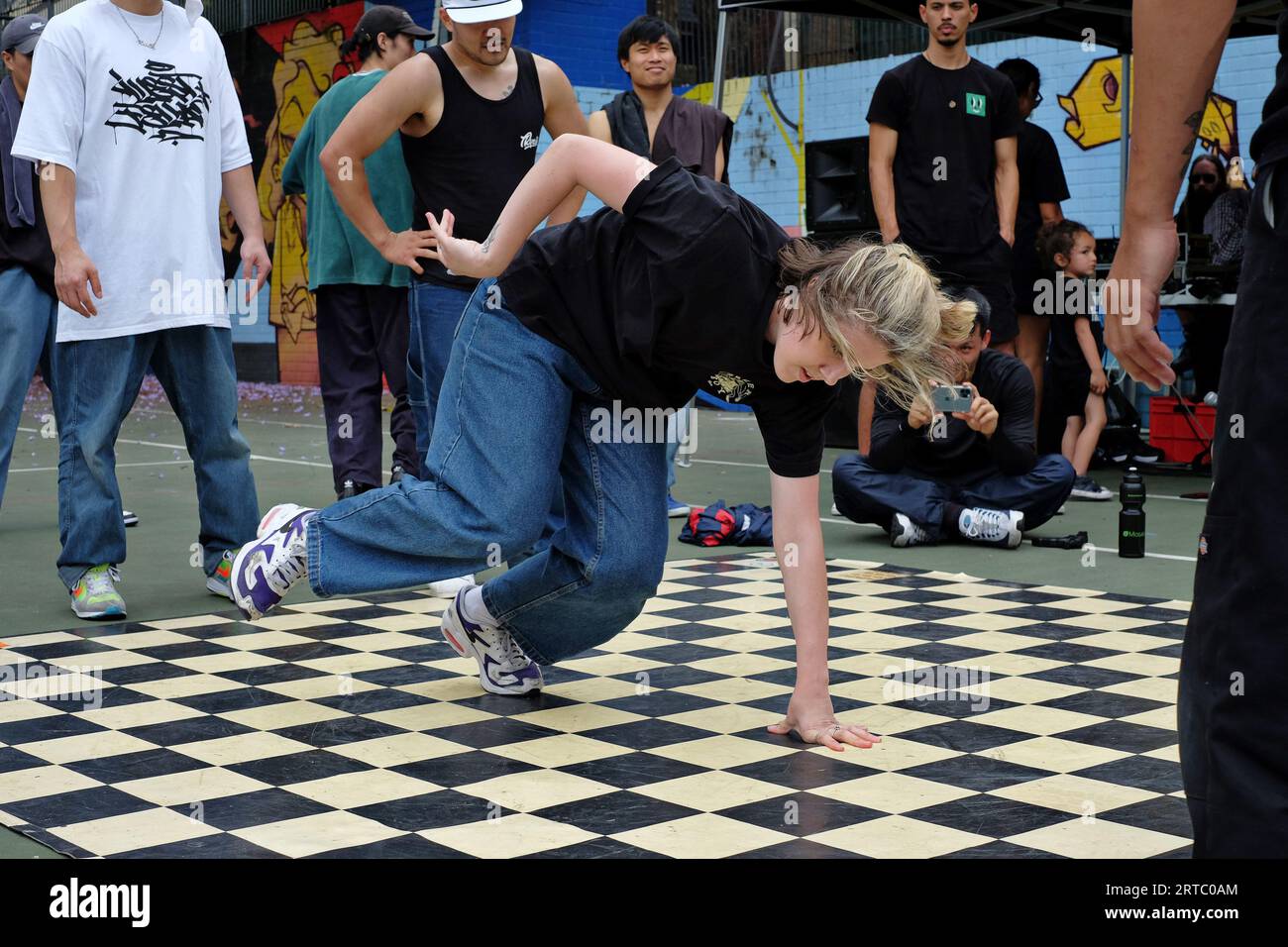 Blonde BGirl Breakdancing performances, Hip-Hop and battles on the ...