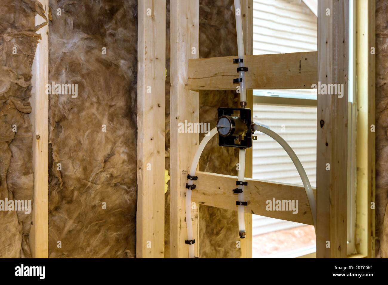 Bathroom valve installation under wall plumbing connection for tub ...