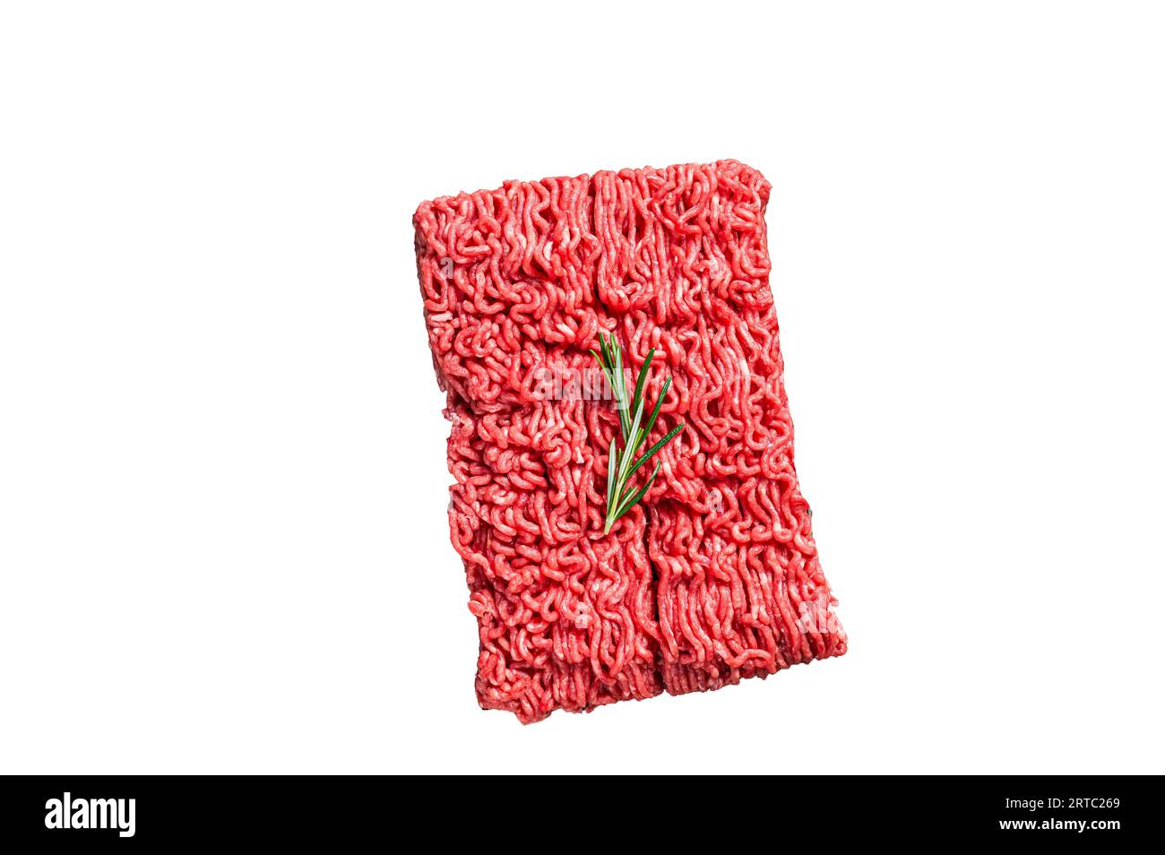 Fresh Raw mince beef meat on a butcher cutting board with cleaver. High ...