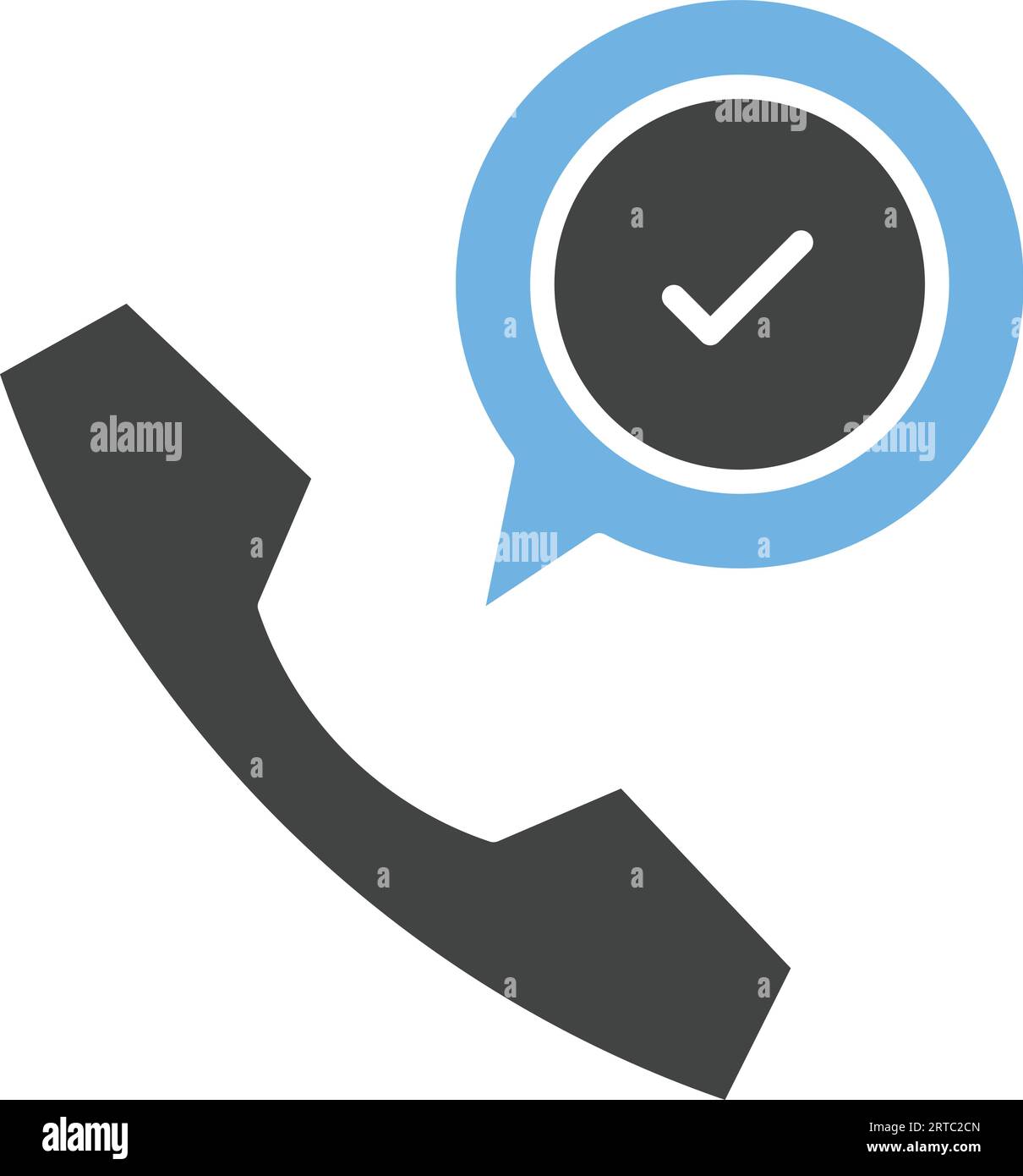 Check call icon outline Cut Out Stock Images & Pictures - Alamy