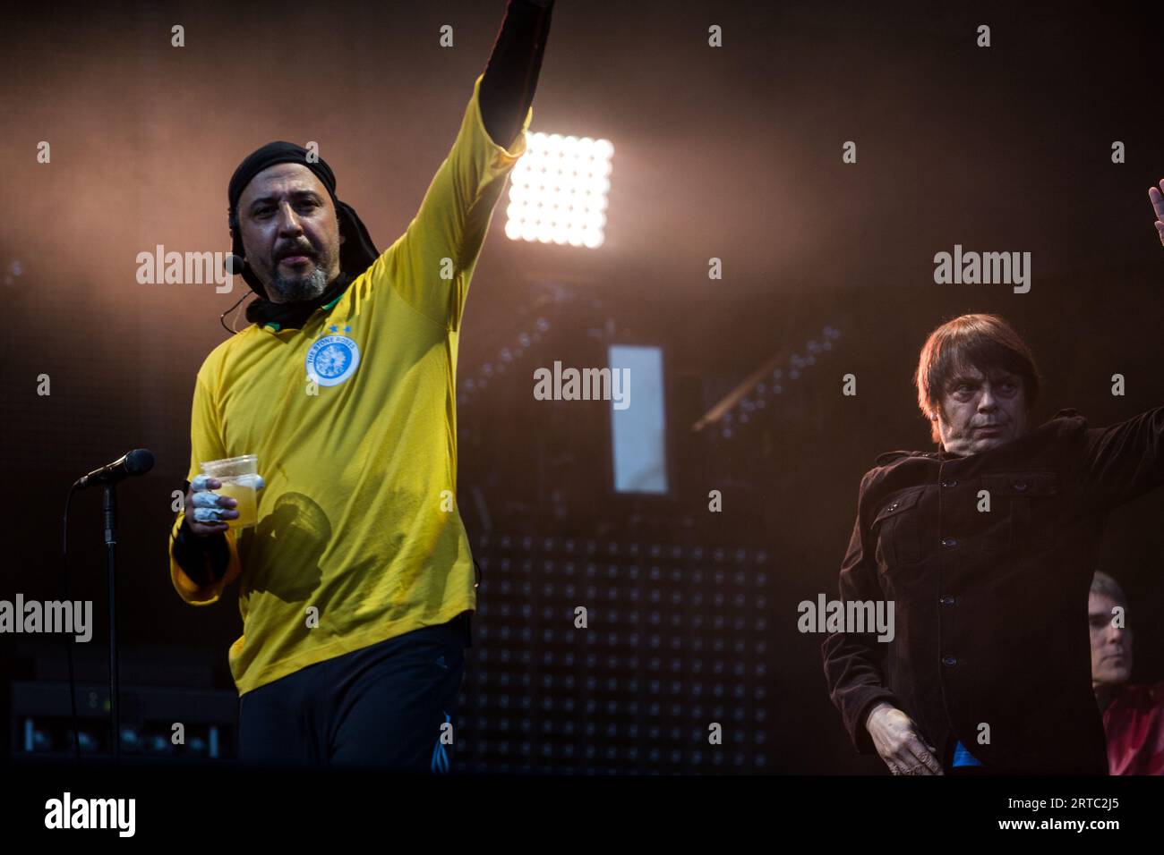 The Stone Roses performing at the Etihad Stadium in Manchester in 2016 ...