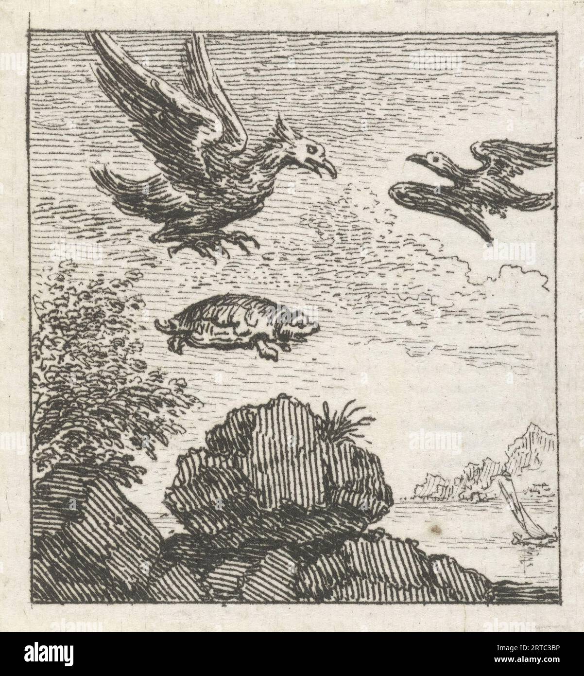 Fable of the eagle, the crow and the turtle, Illustrations for fable ...