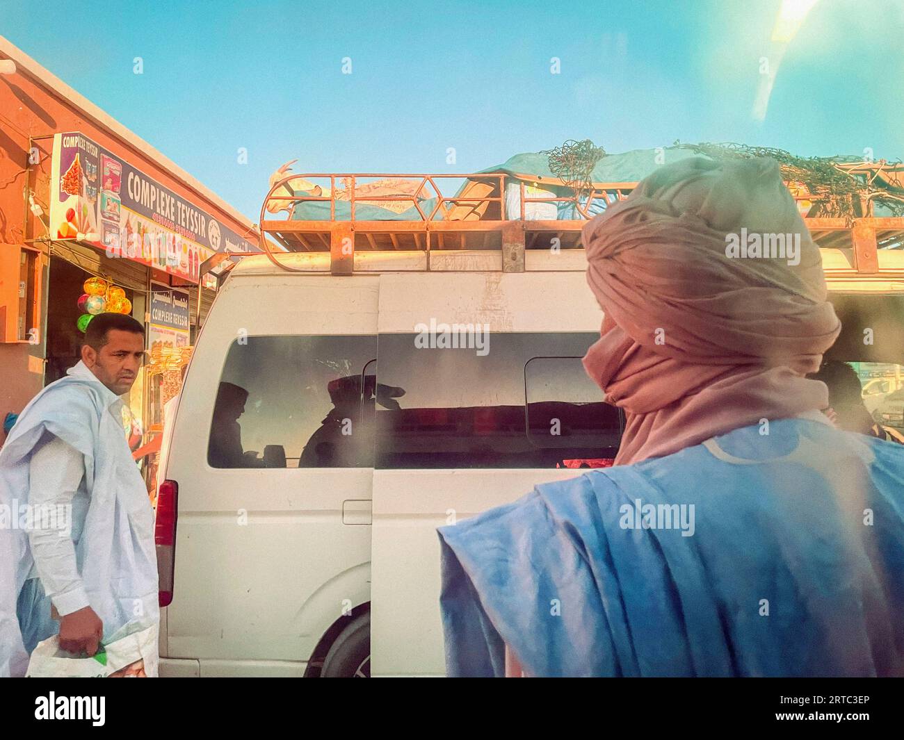 Mauritania, Adrar region, Atar, local bus station Stock Photo - Alamy