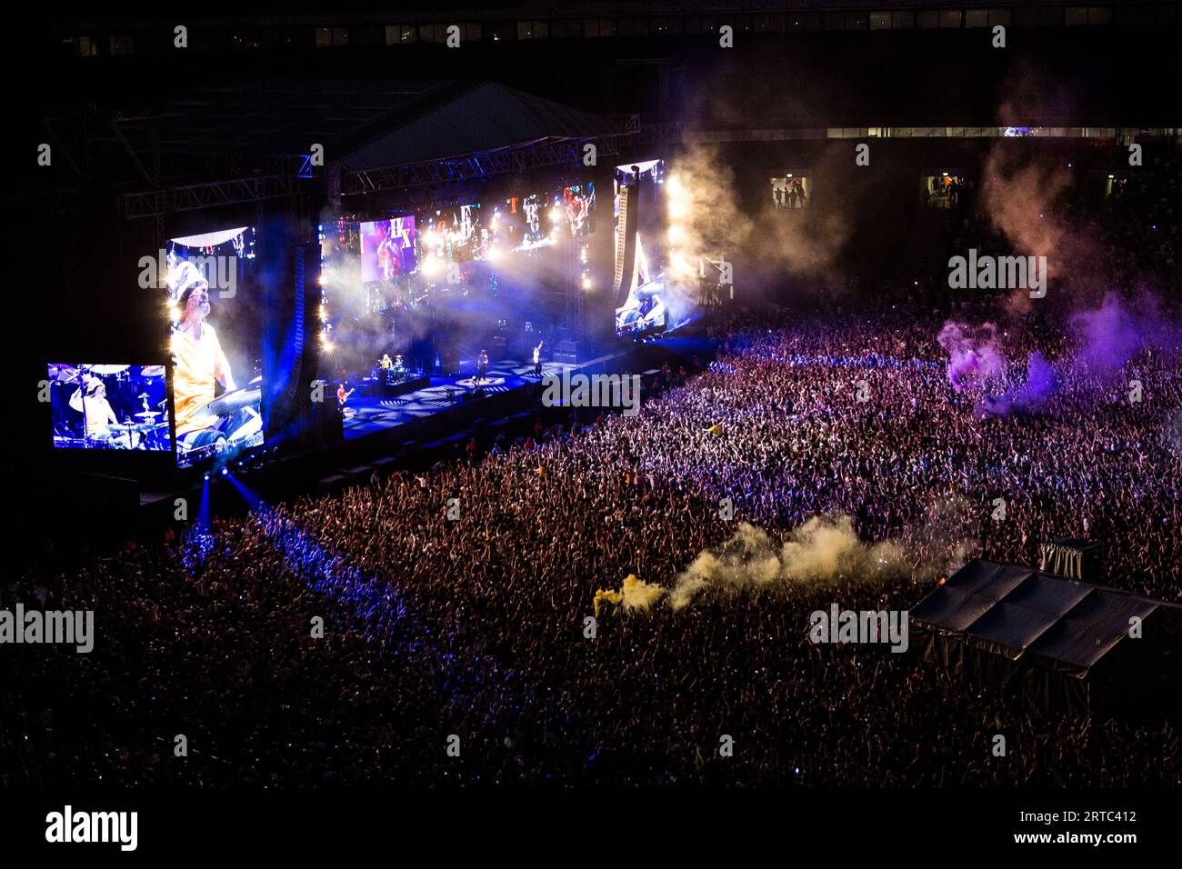 The Stone Roses performing at Wembley Stadium Stock Photo - Alamy