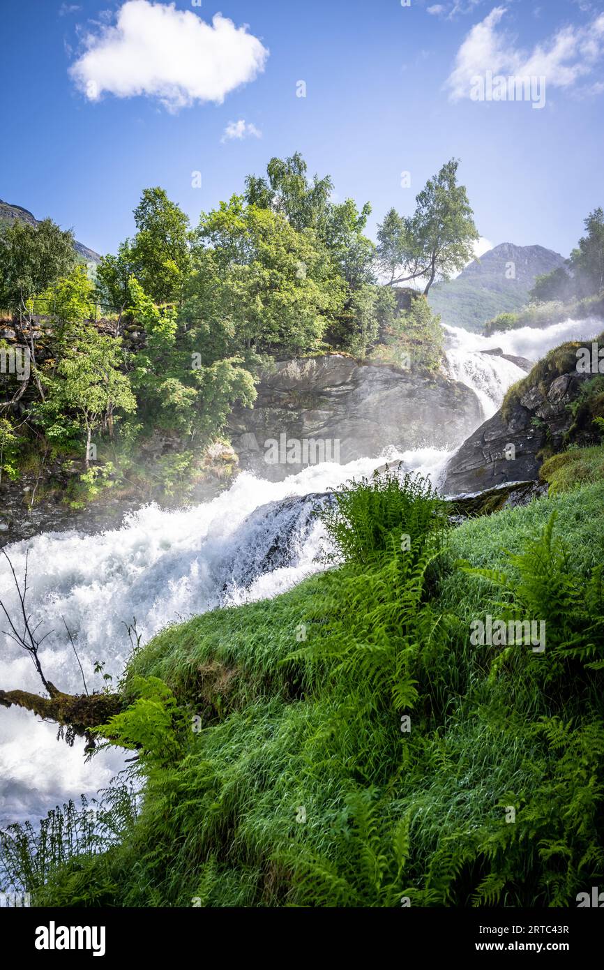 Waterfall in Geiranger, Unesco World Heritage, Fjord, Moere and Romsdal ...