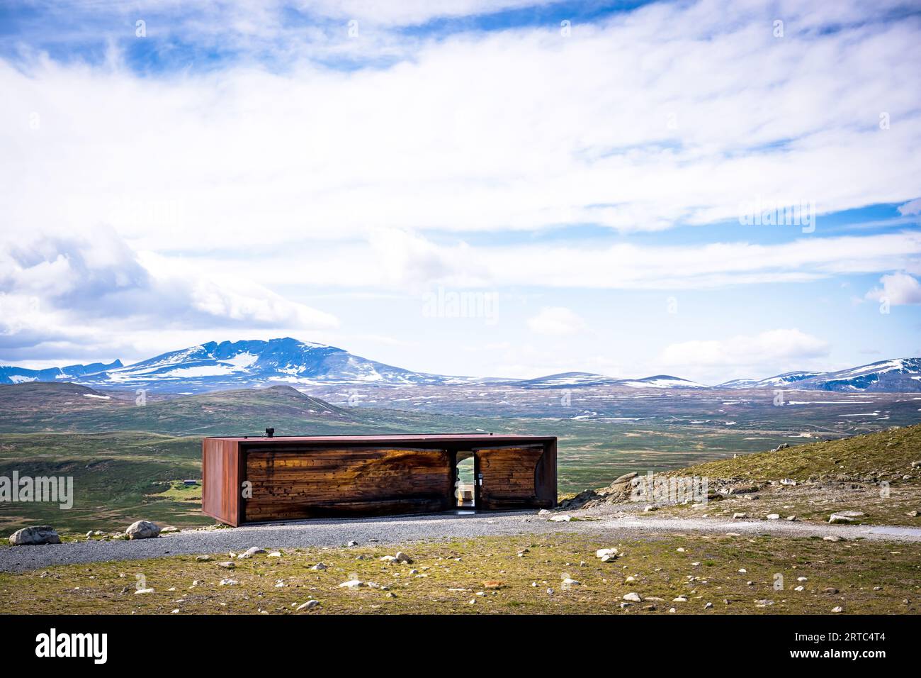 Exterior view of Snoehetta Viewpoint, Hjerkinn, Dovre, Visitor Center ...