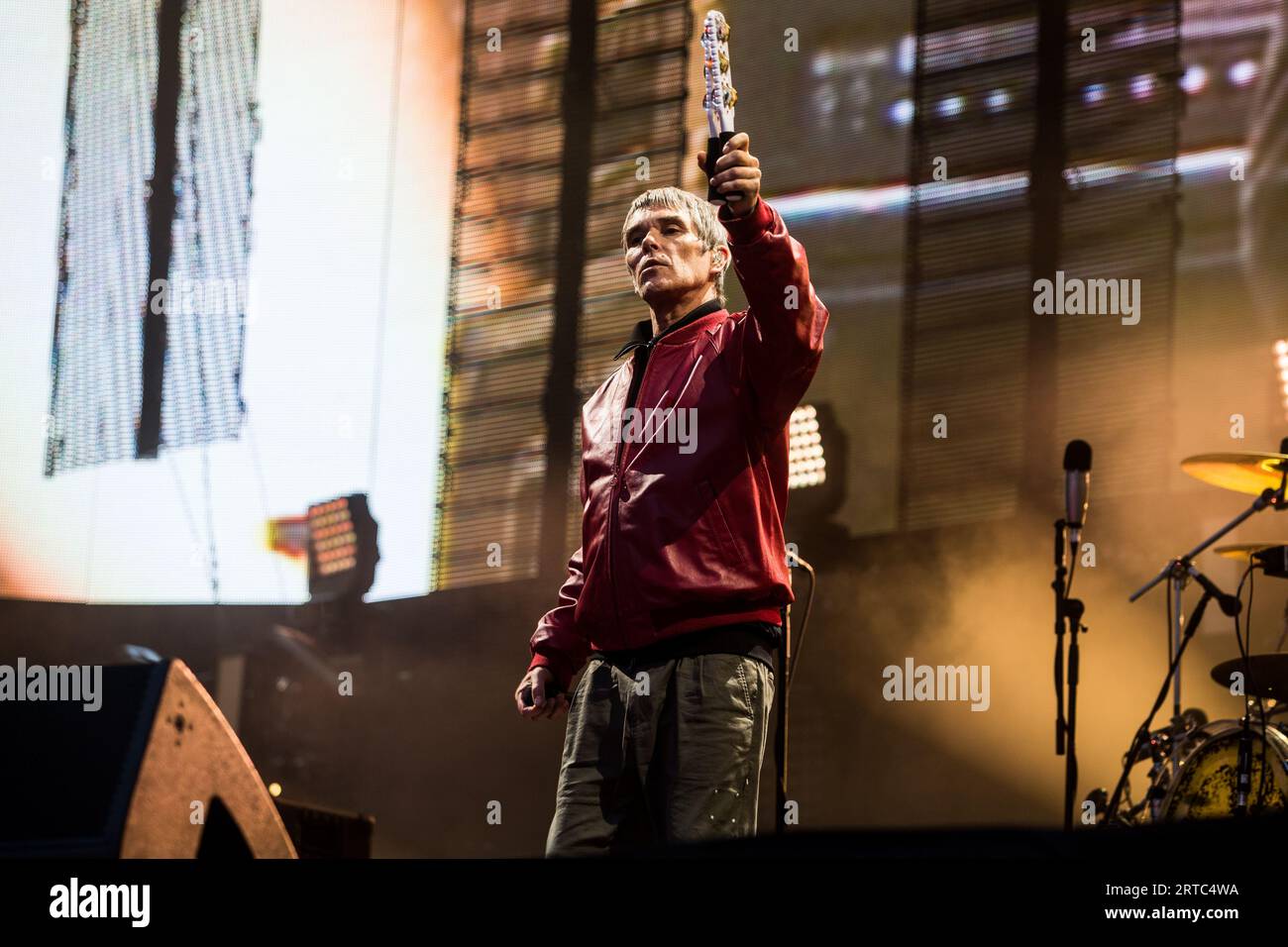 The Stone Roses performing at the Etihad Stadium in Manchester in 2016 ...