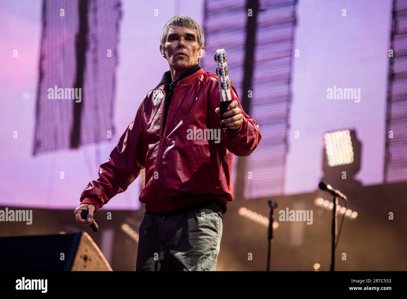 The Stone Roses performing at the Etihad Stadium in Manchester in 2016 ...
