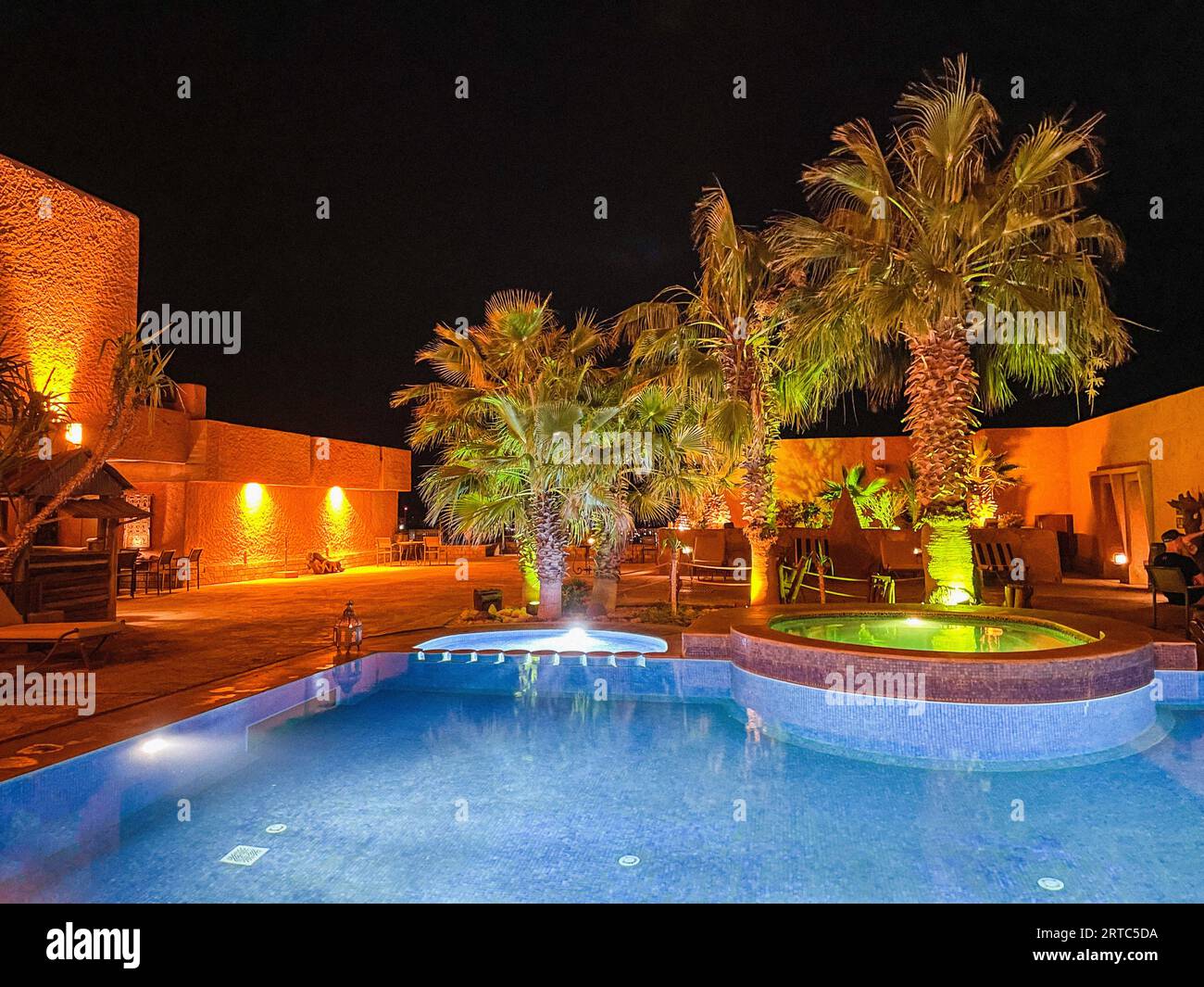 Morocco, Swimming pool in luxury hotel Stock Photo - Alamy