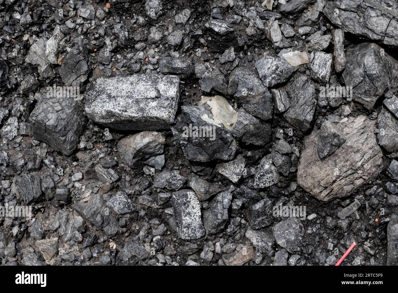 Natural black coals for the background, Heap of black coal closeup view ...