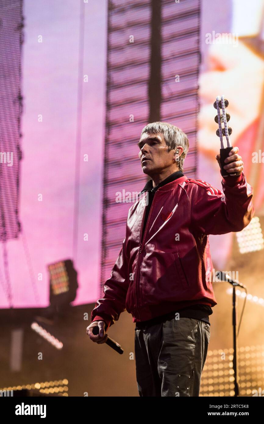 The Stone Roses performing at the Etihad Stadium in Manchester in 2016 ...