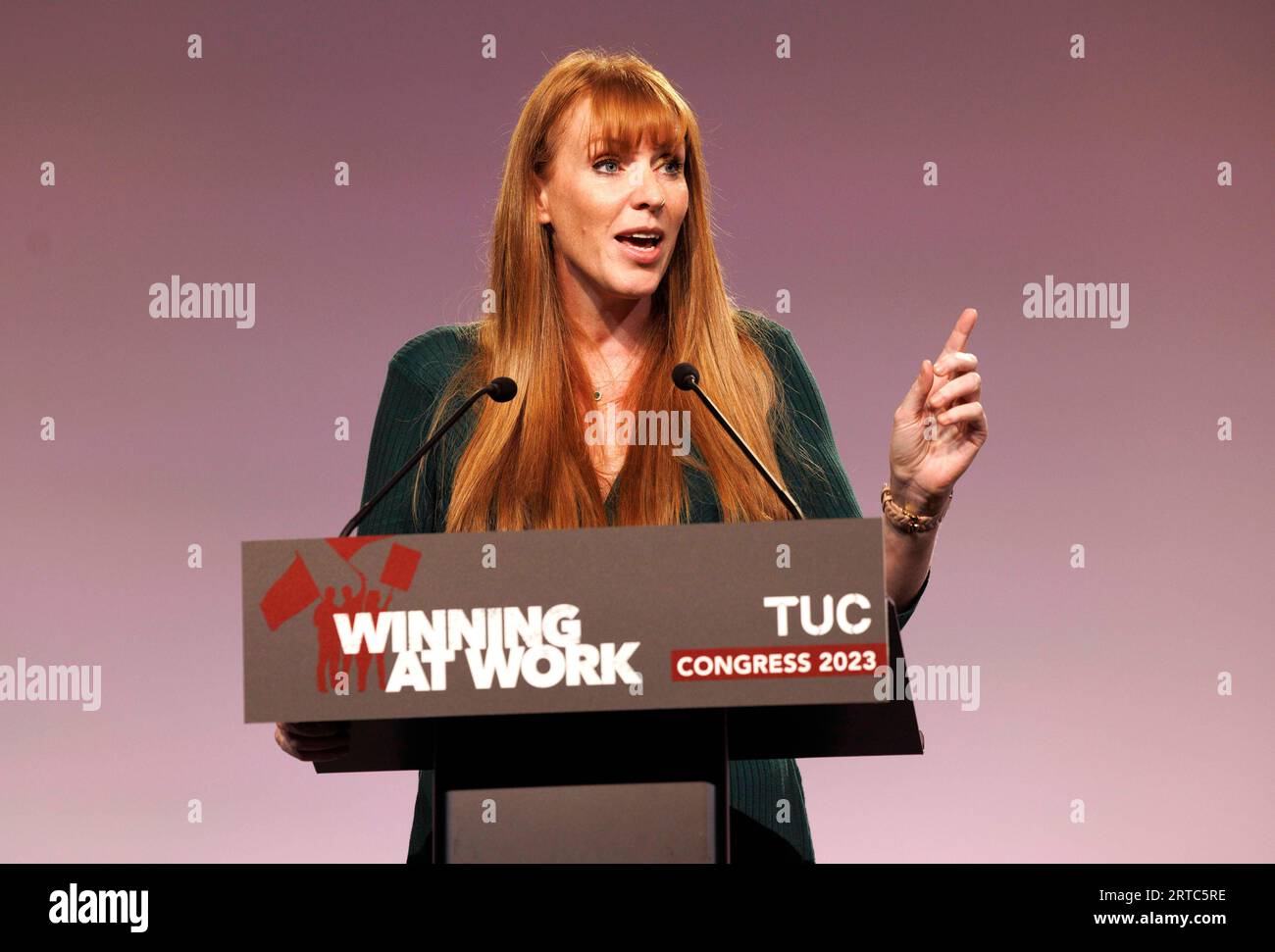 Liverpool, UK. 12th Sep, 2023. Deputy Labour Leader, Angela Rayner ...