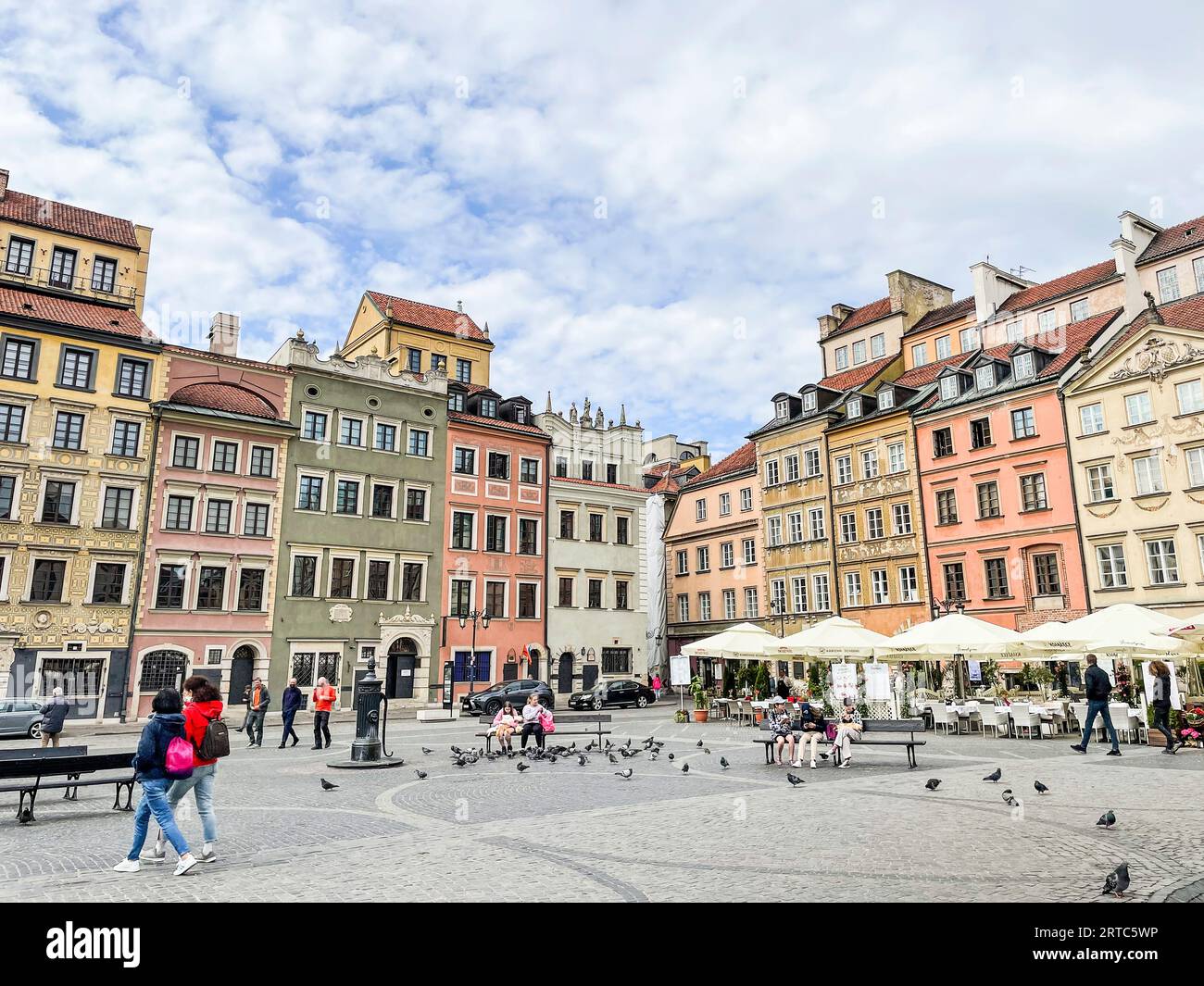 Poland, Warsaw, Old town, Rynek Starego Miasta, Old market square Stock ...