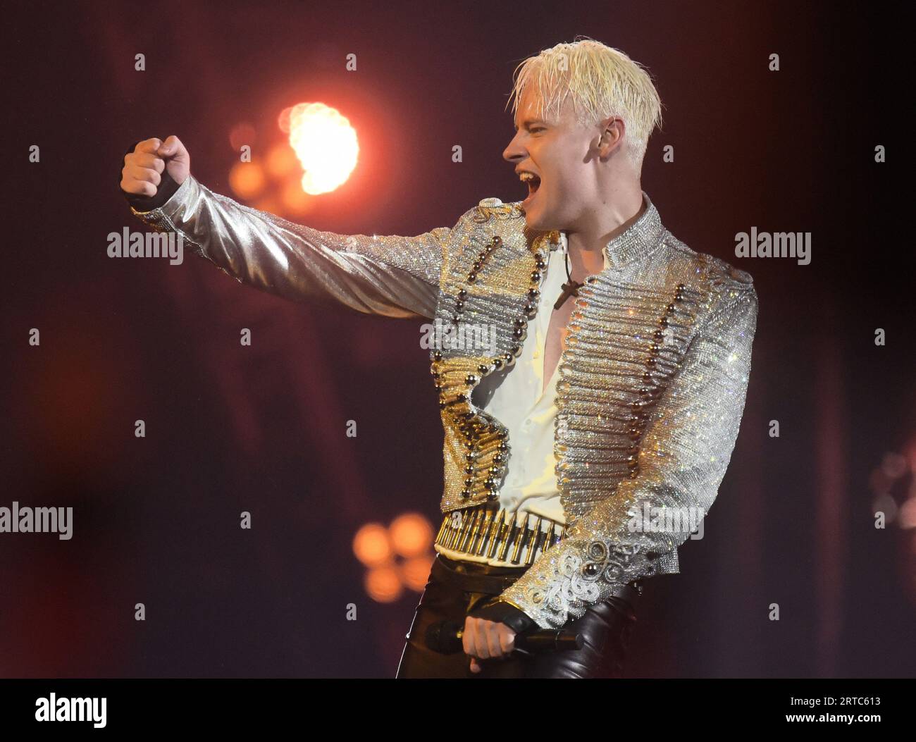 St. Petersburg, Russia. 09th Sep, 2023. Concert of the singer SHAMAN ...