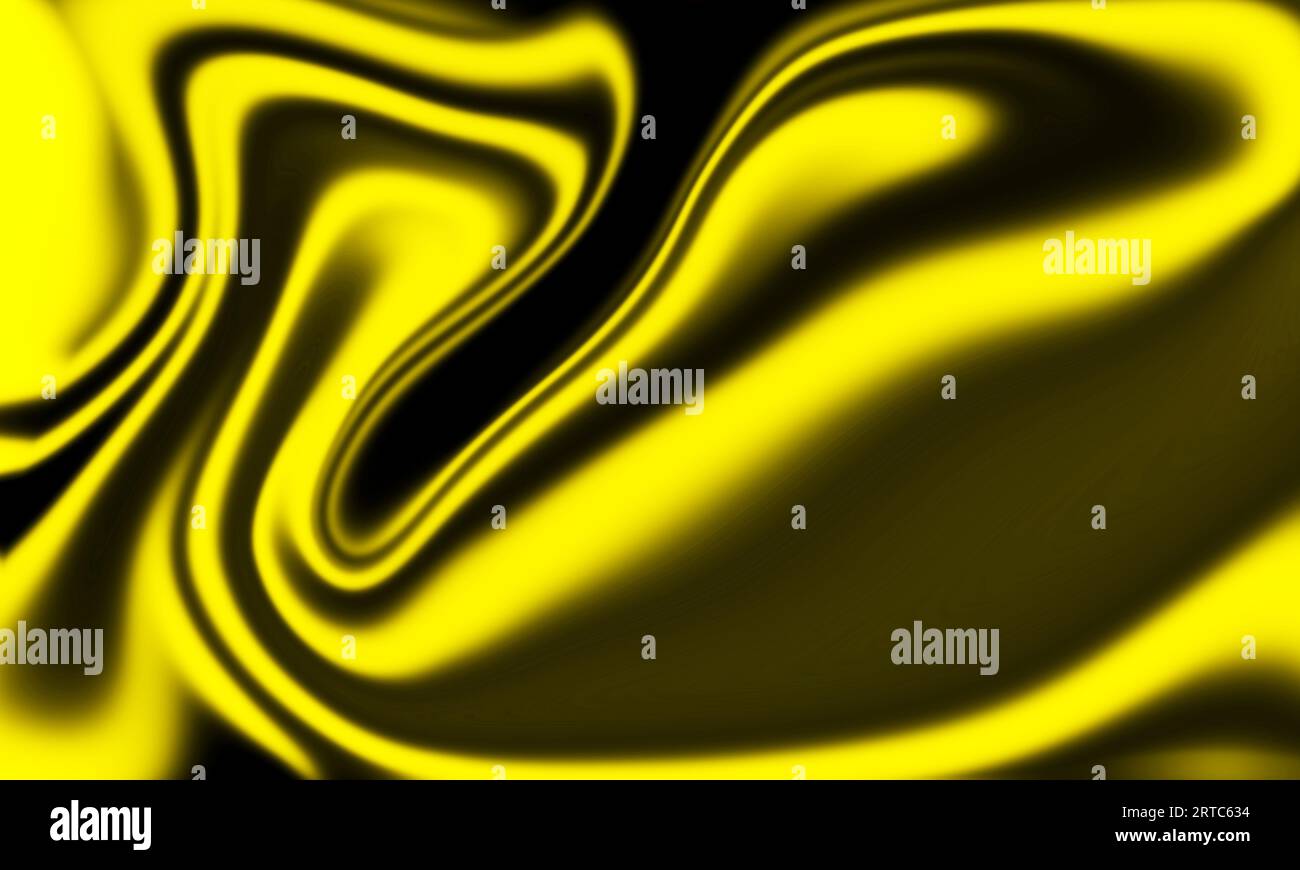 Abstract yellow background with some smooth curve lines illustration ...