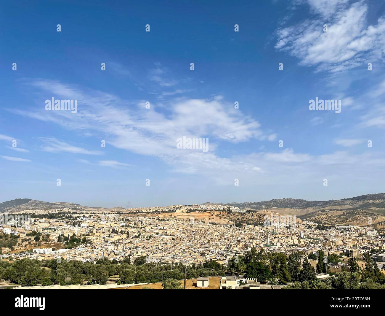 Morocco, Overview of the city of Fez Stock Photo - Alamy