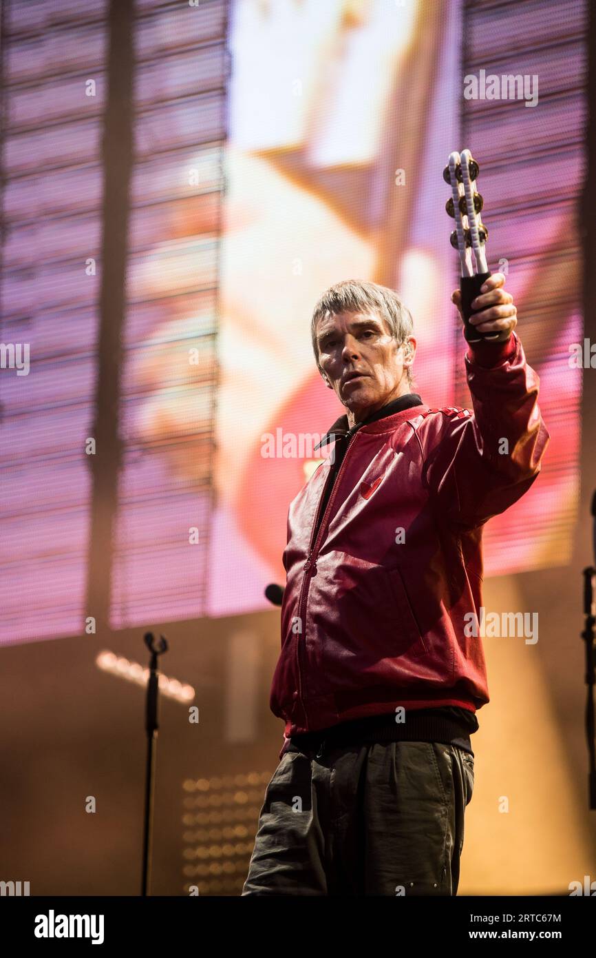The Stone Roses performing at the Etihad Stadium in Manchester in 2016 ...