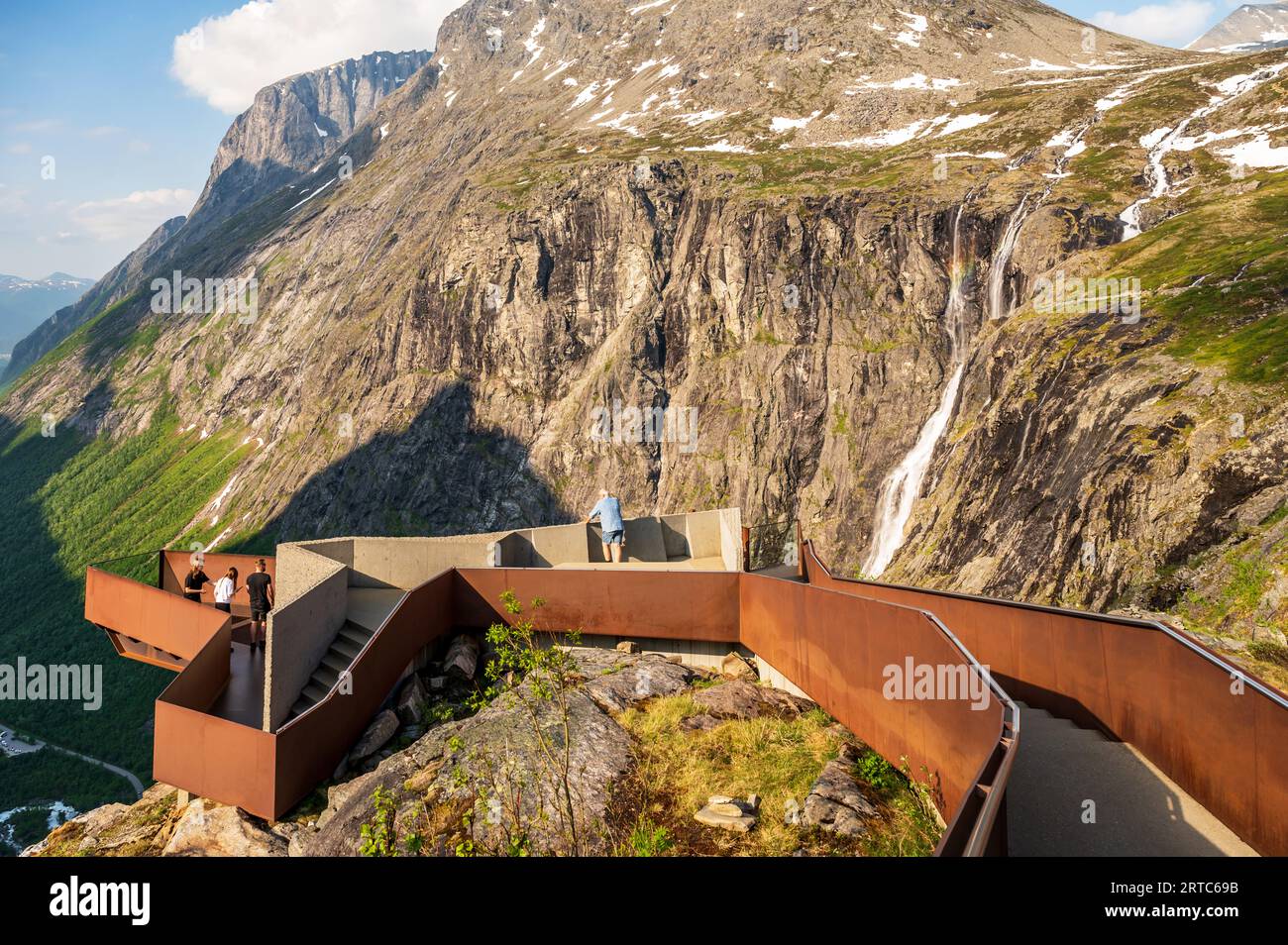 Viewing platform on Trollstigen, Andalsnaes, Moere and Romsdal, Norway ...