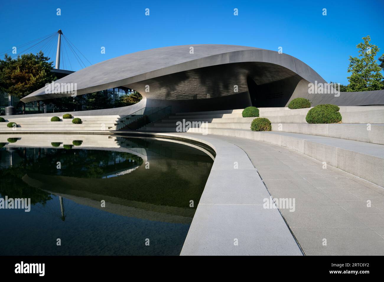 Porsche Pavilion in Autostadt in Wolfsburg, Lower Saxony, Germany ...