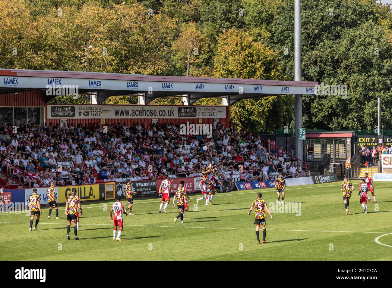 General view of the Lamex Stadium, home of Stevenage Football Club with ...