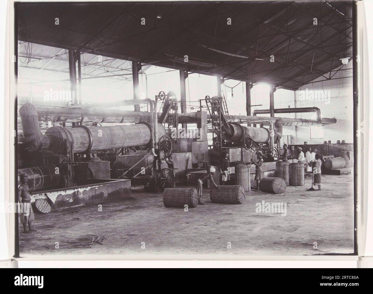 Interior of the factory at the sugar company Java , former Dutch East ...