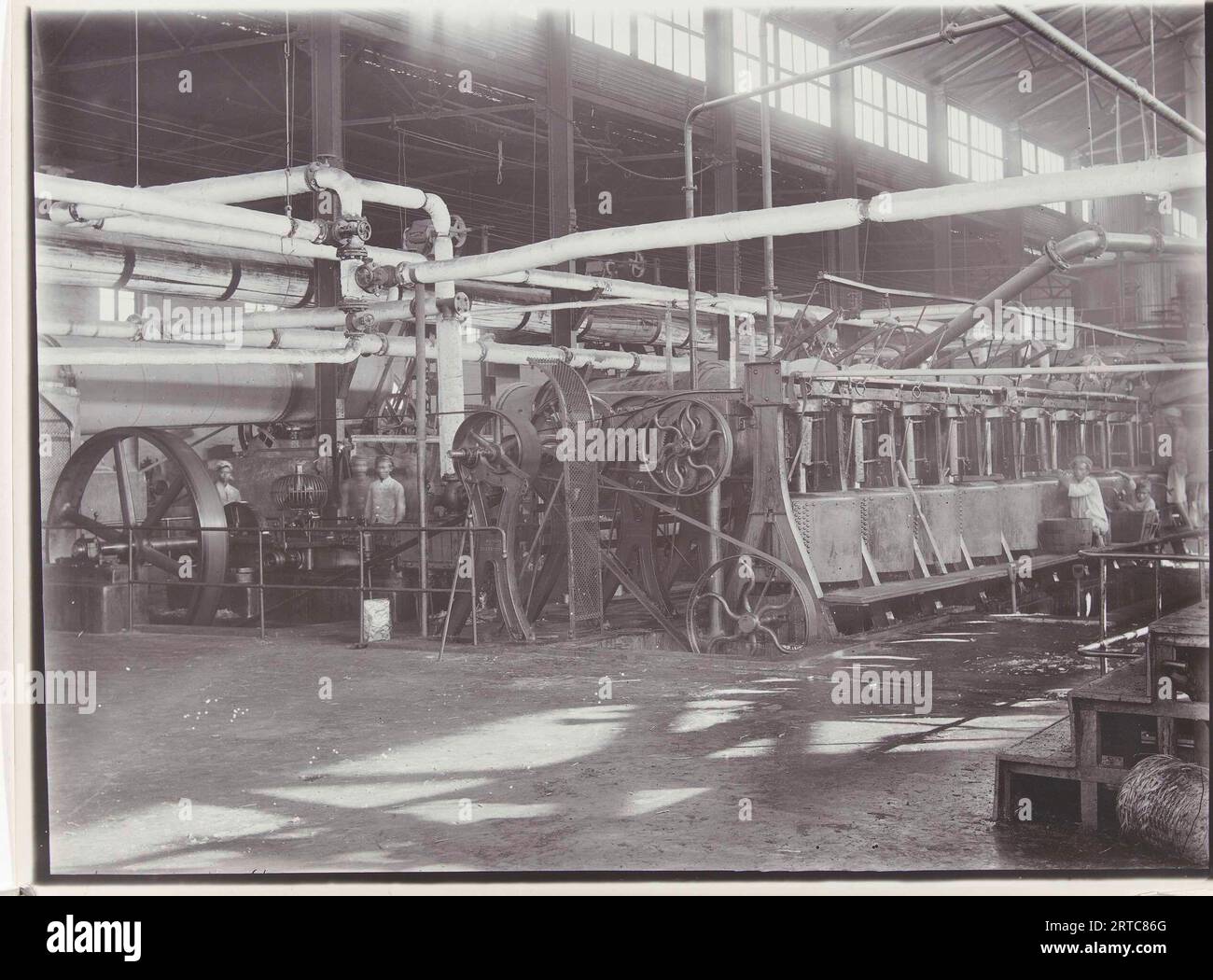 Interior of the factory at the sugar company Java , former Dutch East ...