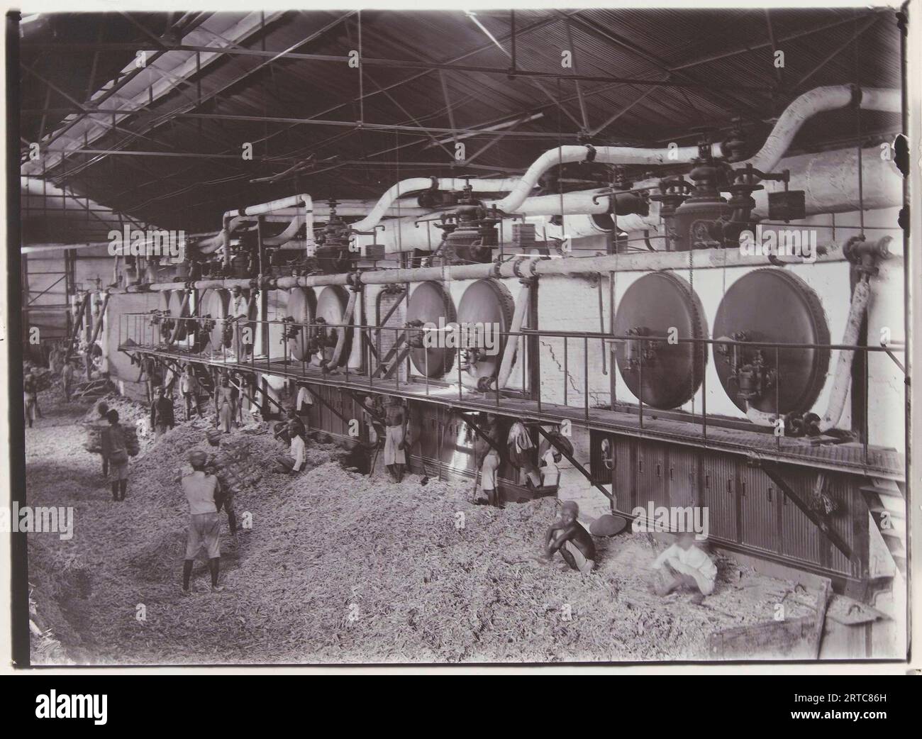 Interior of the factory at the sugar company Java , former Dutch East ...
