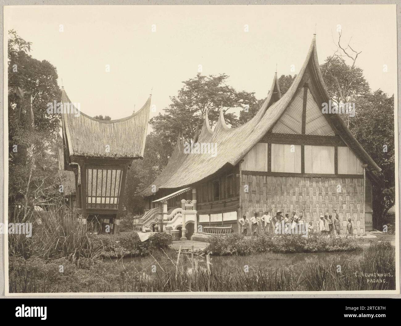 West Sumatra, Indonesia, 1900, vintage archive photo, Group of men and ...