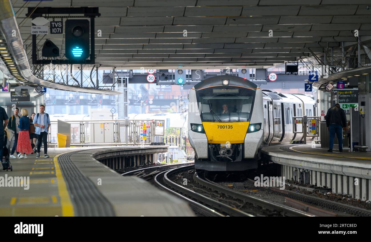 Thameslink Class 700 passenger train at London Blackfriars railway ...