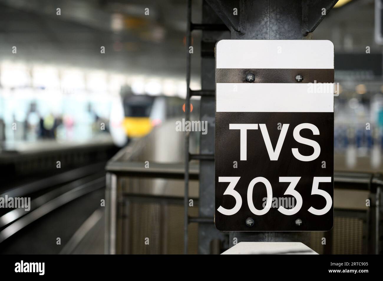 Signal plate displaying signal code at London Blackfriars Railway ...