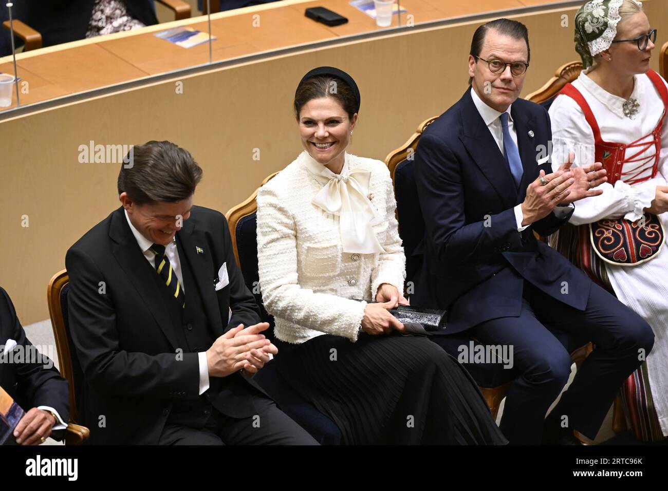 Speaker Andreas Norlén, Crown Princess Victoria and Prince Daniel at ...