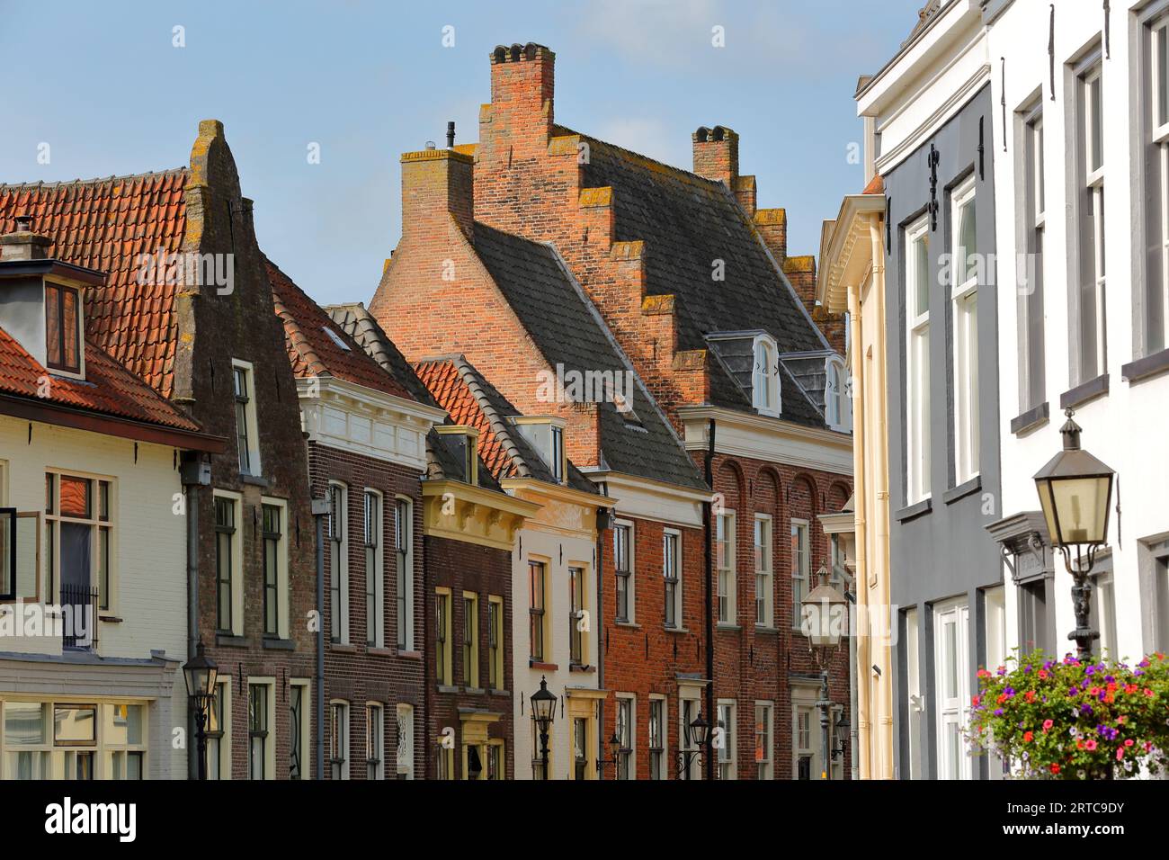 Traditional historic medieval houses in the old picturesque town of ...