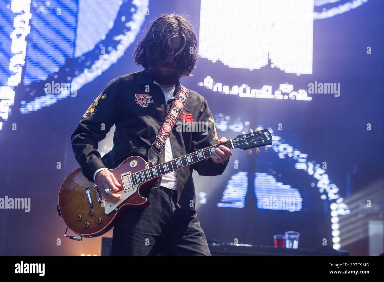 The Stone Roses performing at the Etihad Stadium in Manchester in 2016 ...