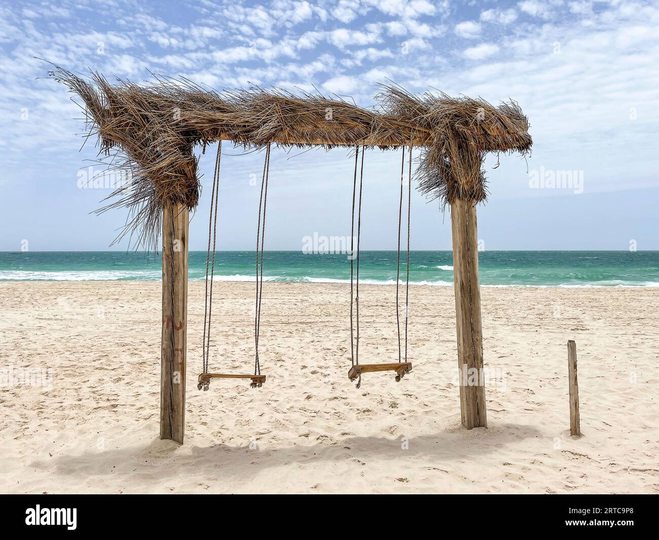 Mauritania, Nouakchott, Atlantic beach, swing Stock Photo - Alamy