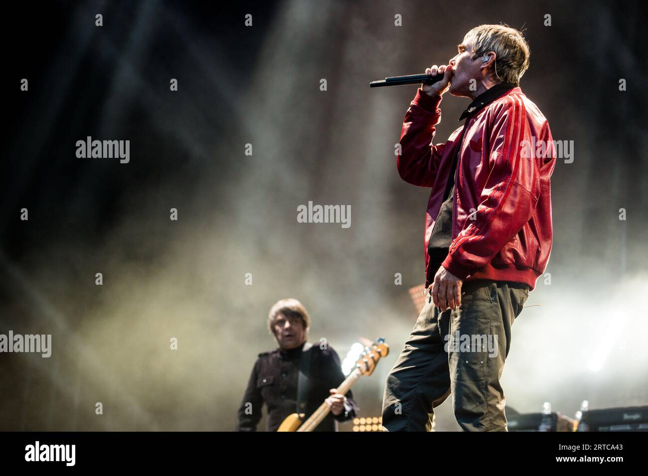 The Stone Roses performing at the Etihad Stadium in Manchester in 2016 ...
